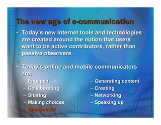 Contemporary Communication Technologies Presentation View | PDF