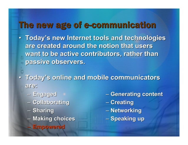 Contemporary Communication Technologies Presentation View | PDF ...