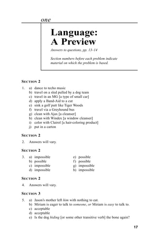 Contemporary Linguistics 6th Edition OGrady Solutions Manual | PDF