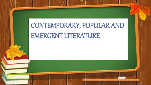 CONTEMPORARY-POPULAR-AND-EMERGENT-LITERATURE-EDZ.pptx | Fiction | Books ...