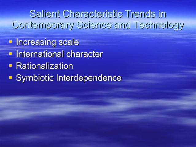 Contemporary Science And Technology | PPT