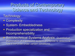 Contemporary Science And Technology | PPT