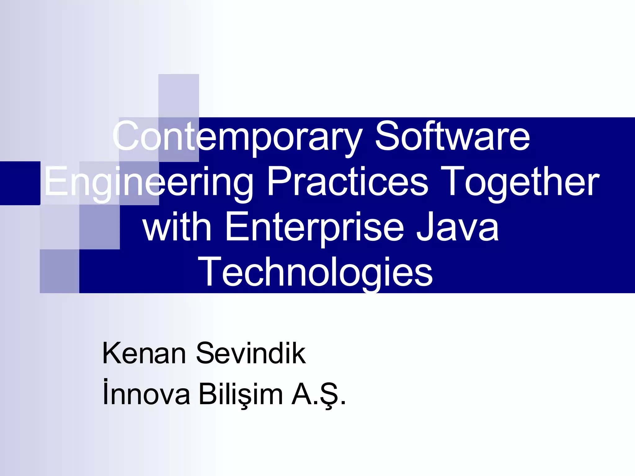 Contemporary Software Engineering Practices Together With Enterprise | PPT