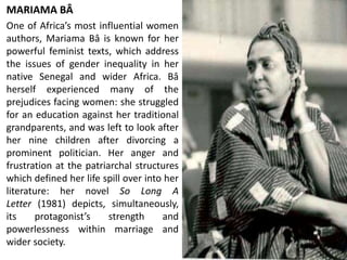 Contemporary African Writers with their write-ups | PPT