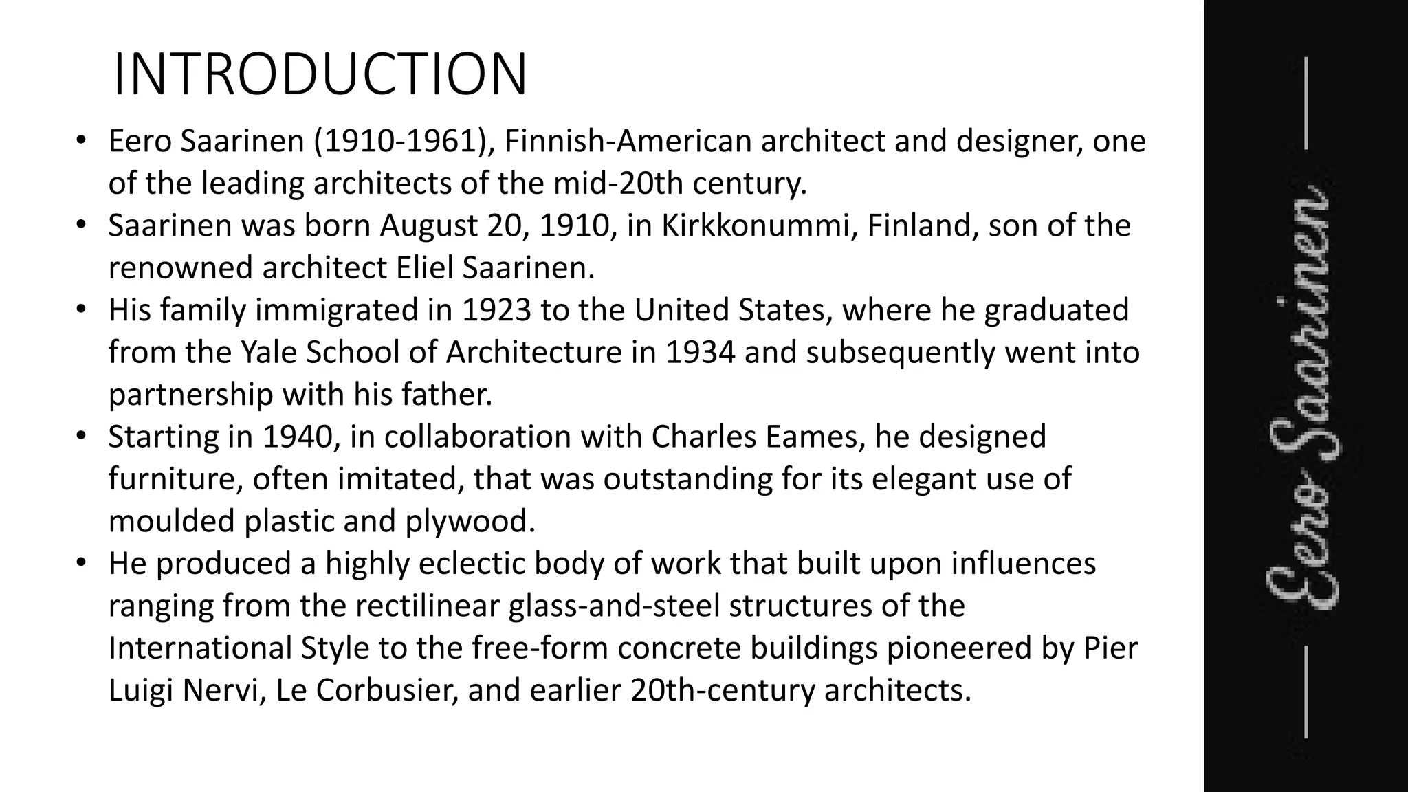 Contemporary architecture eero saarinen. | PDF