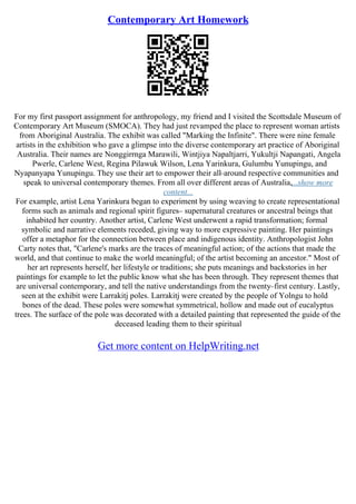 Contemporary Art Essay | PDF
