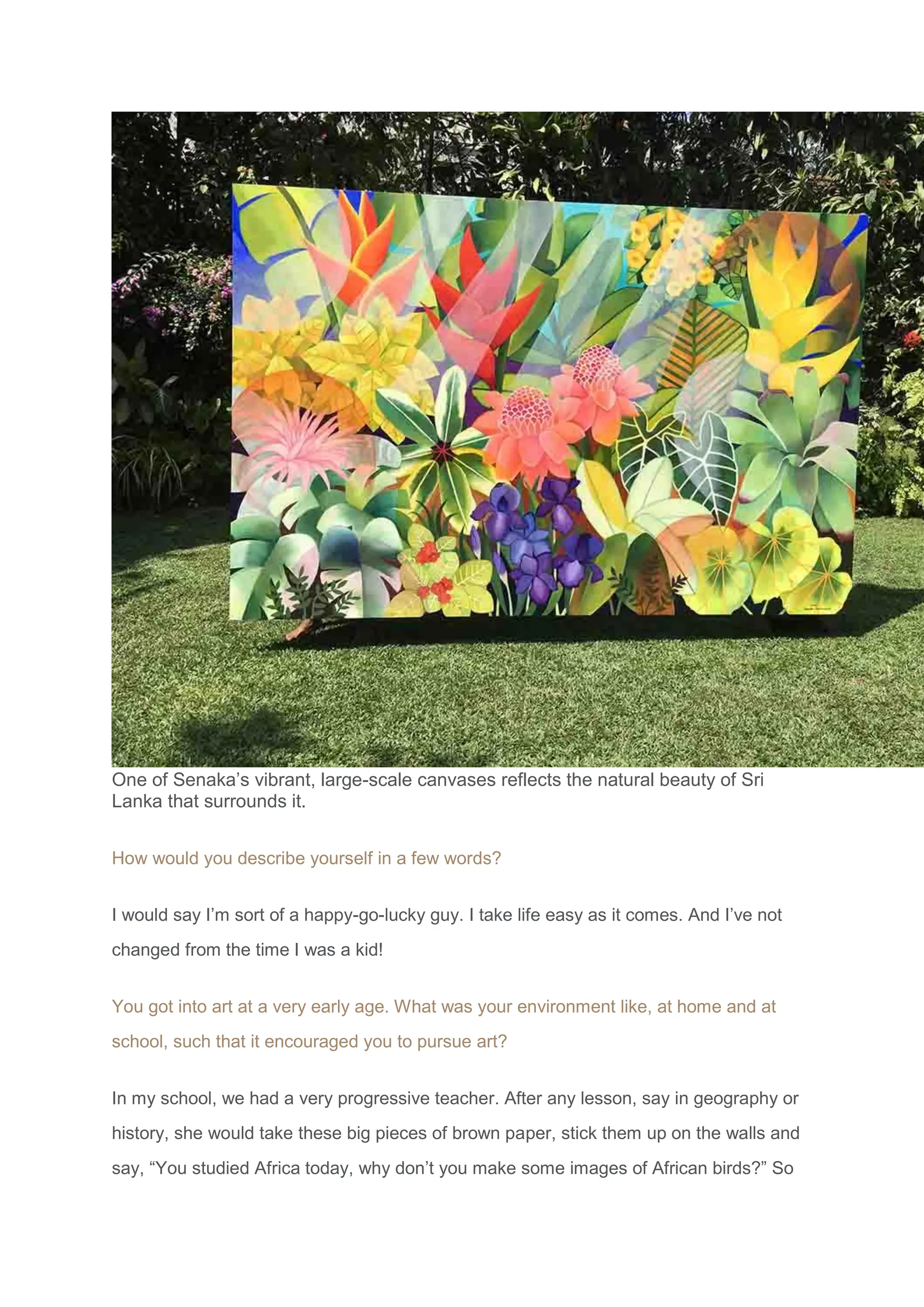 Laasya Art Gallery: Contemporary Artist Senaka Senanayake Talks ...