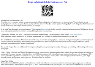 Contemporary Art Research Paper | PDF | Modern Art | Fine Art