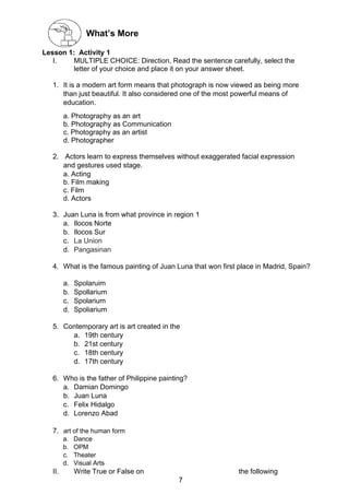 ContemporaryArts12_Q1_Mod1_Contemporary_Arts_Forms_ver3.pdf | Painting ...