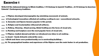 Contemporary Arts 12 | Three Major Traditions of Philippine Art | PPSX