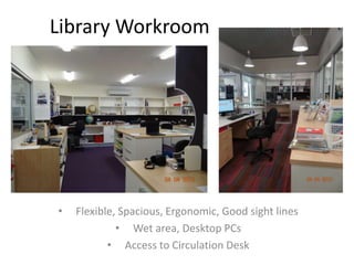 Contemporary college library design concepts presentation | PPT