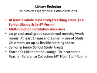 Contemporary college library design concepts presentation | PPT