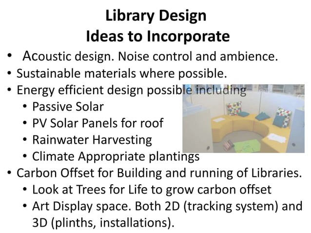 Contemporary college library design concepts presentation | PPT