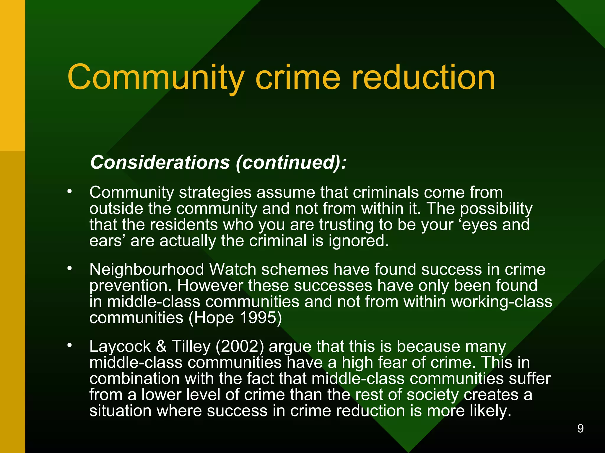 Contemporary crime reduction strategies[1]stu | PPT