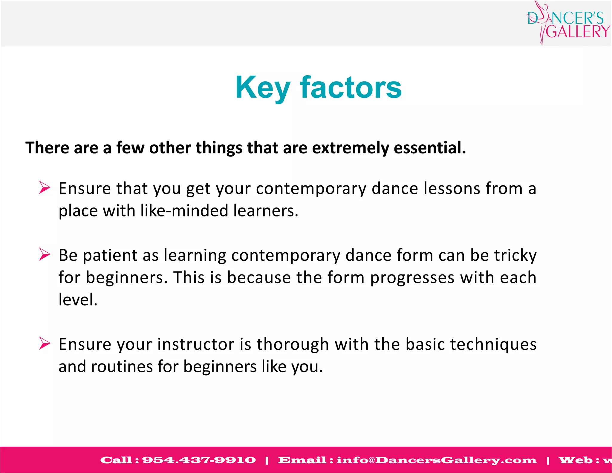 Contemporary Dance for Beginners: What Do You Need to Know? | PPT