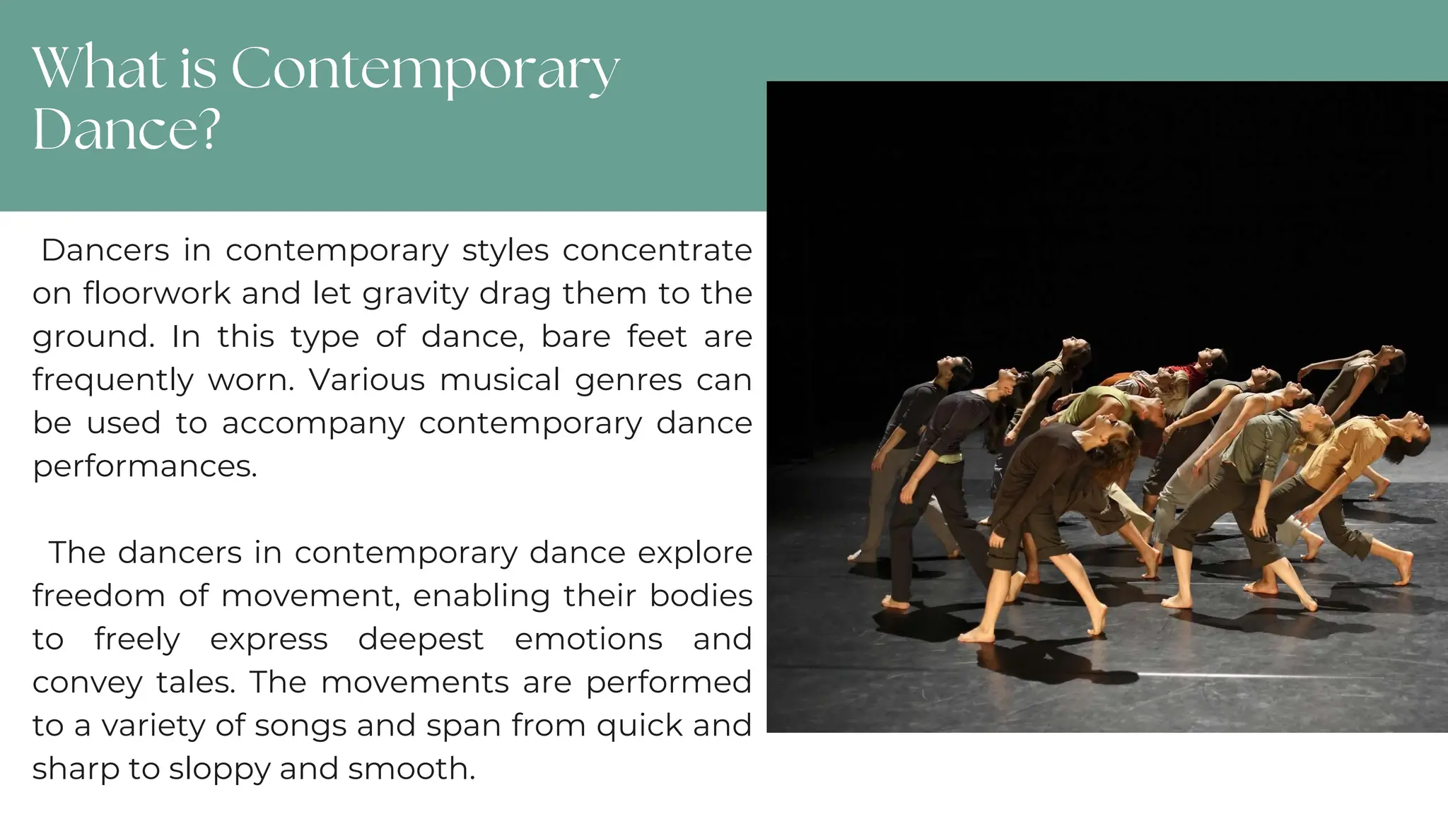 CONTEMPORARY DANCE MIDTERM POWER POINT PRESENTATION | PPTX
