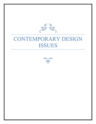 Contemporary design issues | PDF
