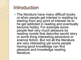 Contemporary english literature review | PPT