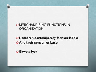 Contemporary fashion labels | PPT