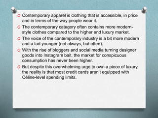 Contemporary fashion labels | PPTX