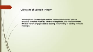 Contemporary Film Theories | Apparatus Theory | Visual Communication | PPT