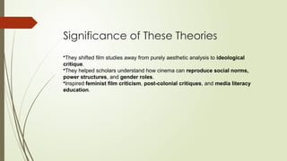 Contemporary Film Theories | Apparatus Theory | Visual Communication | PPTX