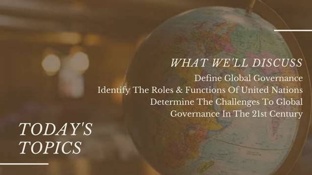 Contemporary Global governance | PPTX