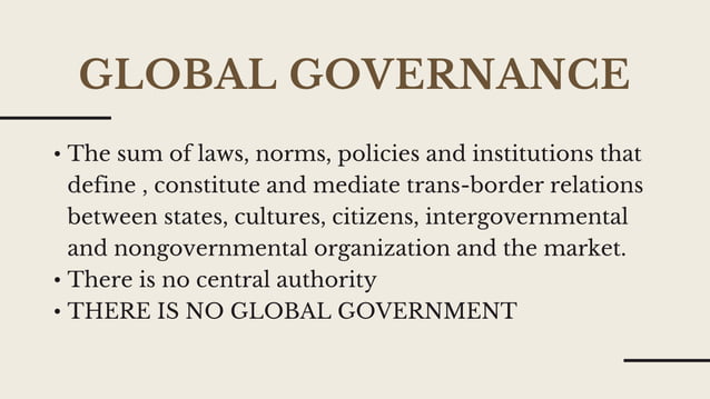 Contemporary Global governance | PPTX