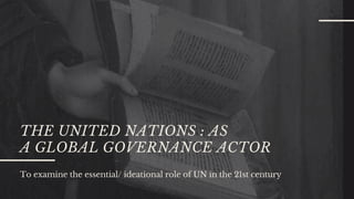 Contemporary Global governance | PPTX