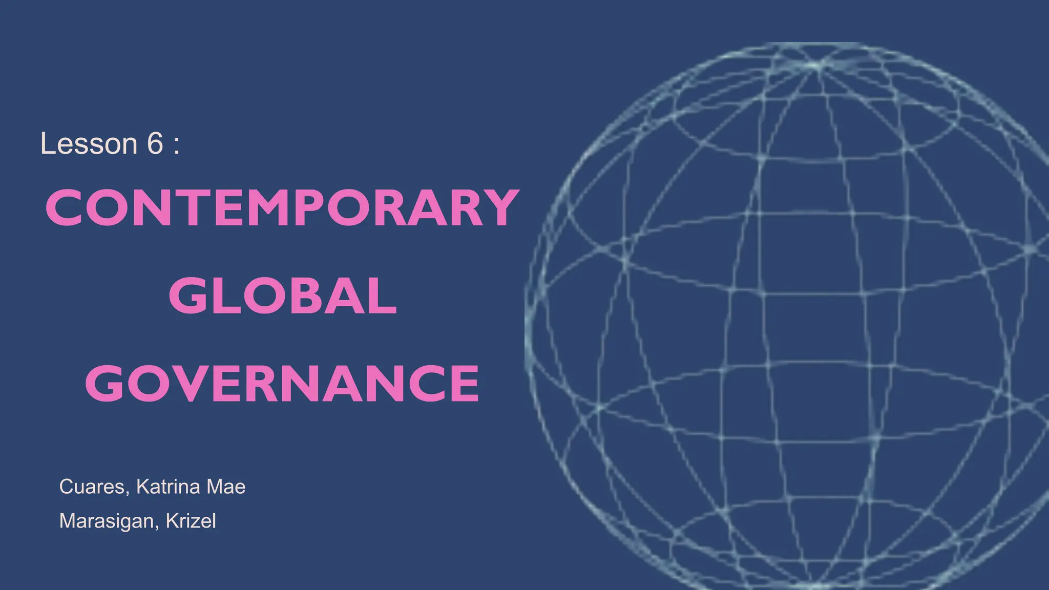 The Contemporary Global Governance of the | PDF