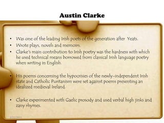 Irish Poetry | PPTX | Poetry | Books and Literature