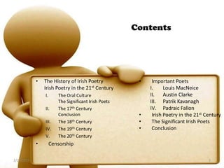Irish Poetry | PPTX | Poetry | Books and Literature