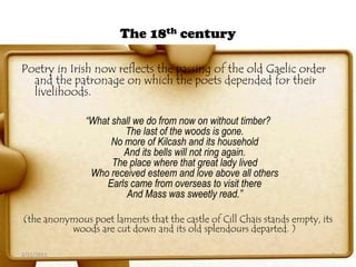 Irish Poetry | PPTX | Poetry | Books and Literature