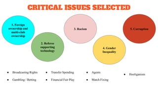 Key Contemporary issues in Football | PPTX