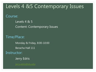 Contemporary issues first day | PPTX