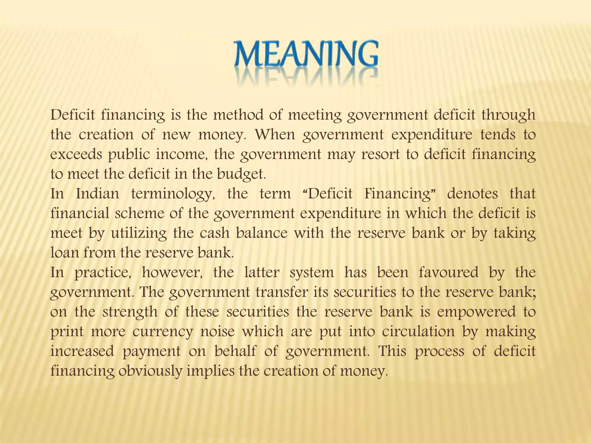 Balance of Payment and Deficit Financing | PPT