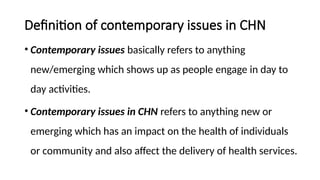 Contemporary issues in Community Health Nursing.pptx