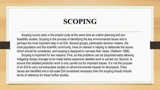 Contemporary issues in environmental impact assessment | PPT