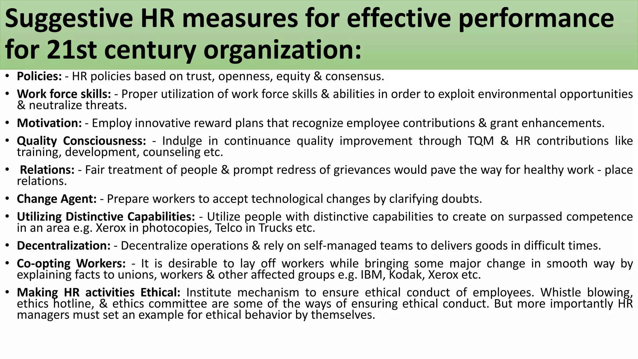 Contemporary issues in hrm | PPTX