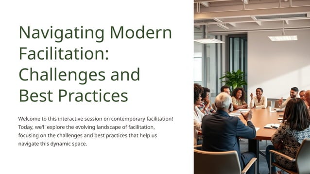 Contemporary issues in training. Navigating Modern Facilitation ...