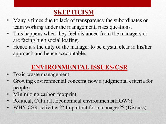 Contemporary issues of management | PPTX