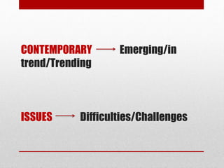 Contemporary issues of management | PPTX