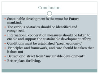 Sustainable development as contemporary issue in management | PPTX