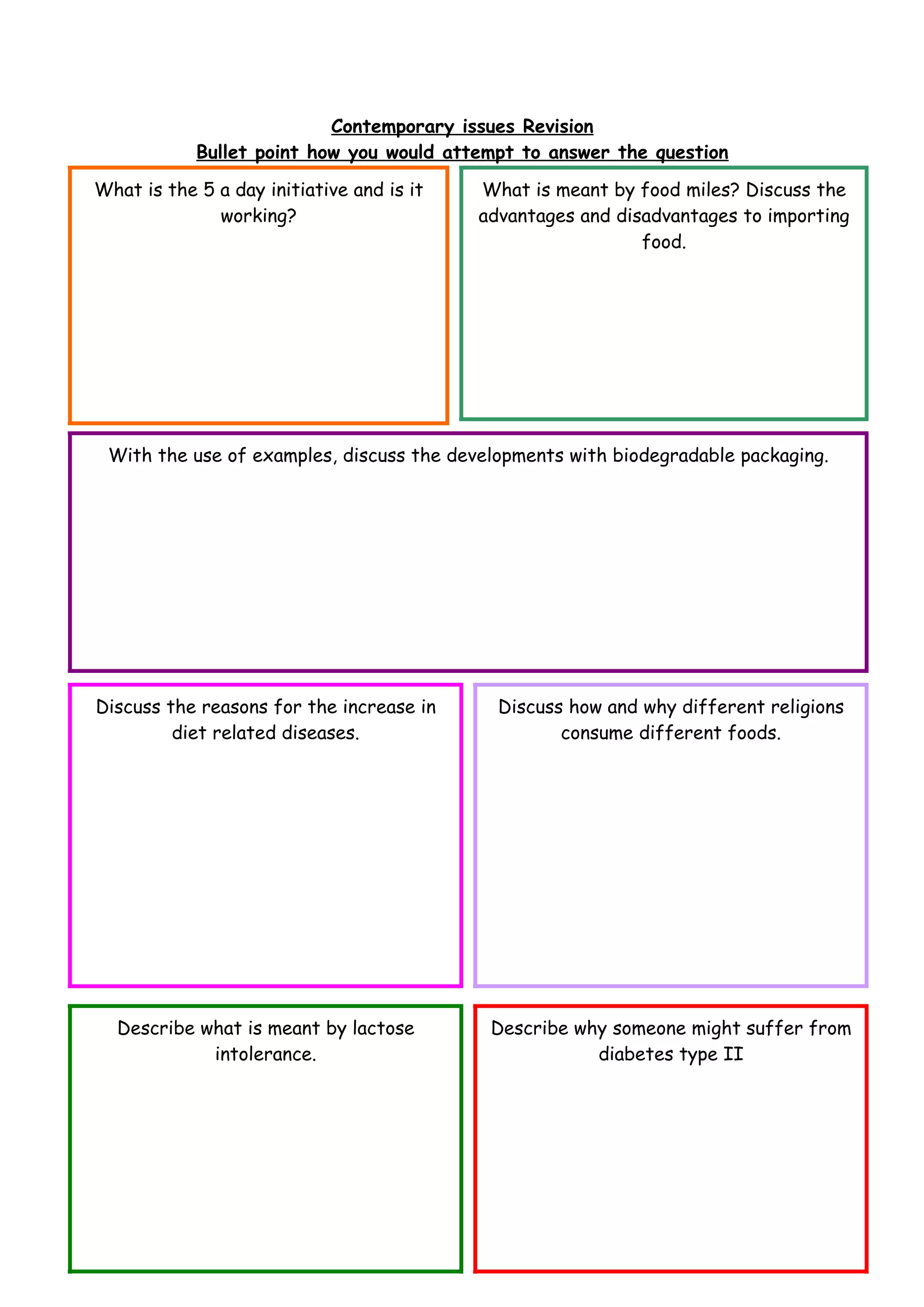 Revision sheet | DOC