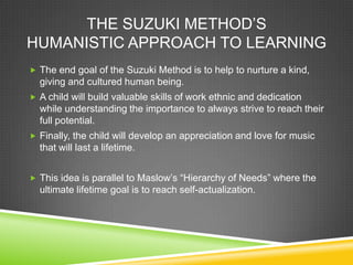 Contemporary learning theories and the Suzuki Method | PPTX