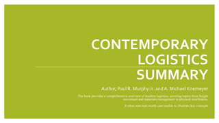 CONTEMPORARY LOGISTICS book overview.pdf