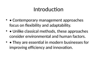 Contemporary_Management Approach in principles of management | PPTX