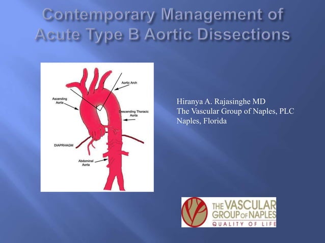 Contemporary management of acute type b aortic dissections | PPTX