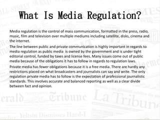 Contemporary Media Regulation | PPTX