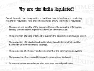 Contemporary Media Regulation | PPTX